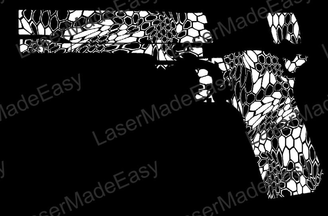 1911 Kryptek Template – SVG PNG Files | Fiber Laser Engraving | Normal ...