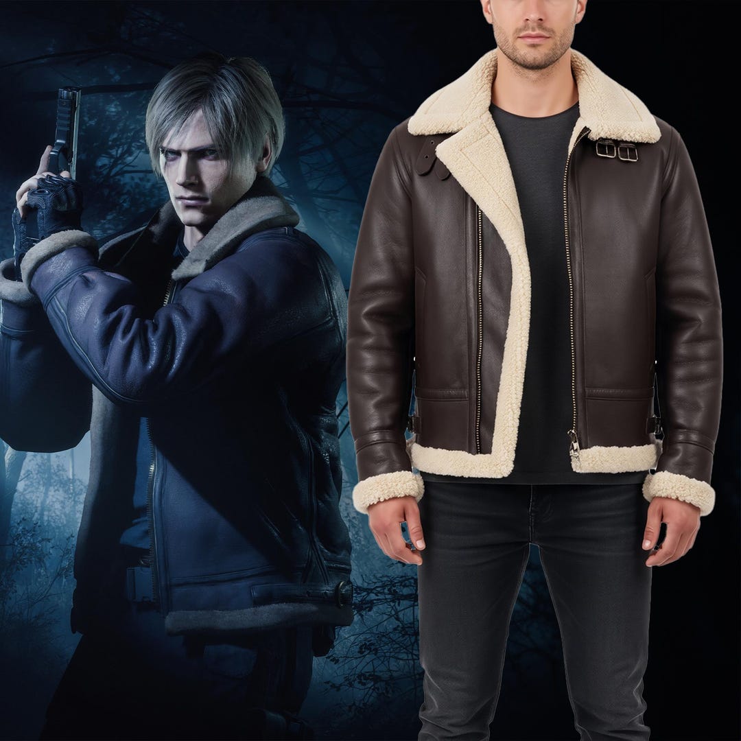 Leon Kennedy Resident Evil 4 Remake RAF B3 Bomber Jacket - Leon S ...