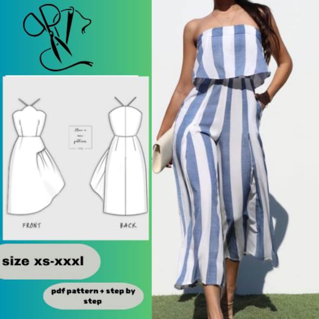 Asymmetrical Dress Sewing Easy Pattern,pdf Asymmetrical Dress Sewing ...