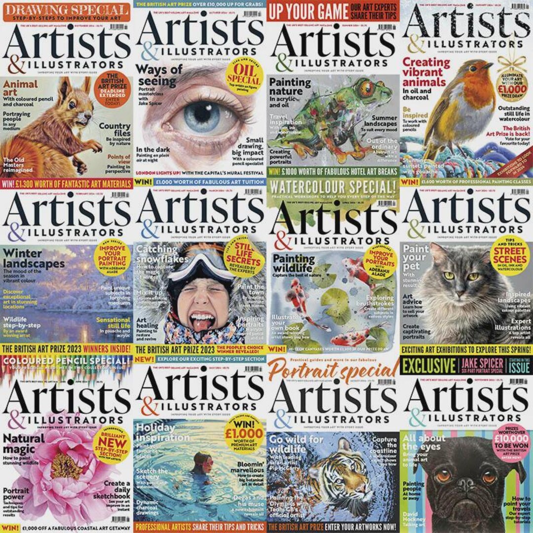 Artists & Illustrators Magazine 2024 Full Year English 13 Issues ...