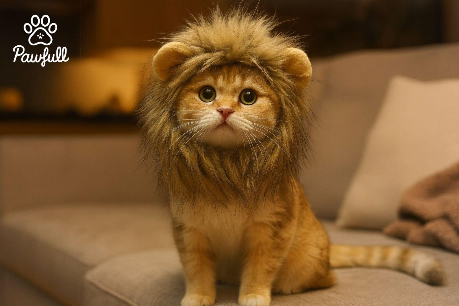 Lion Mane Hat: Funny Pet Costume for Cats & Small Dogs (adjustable) - Etsy