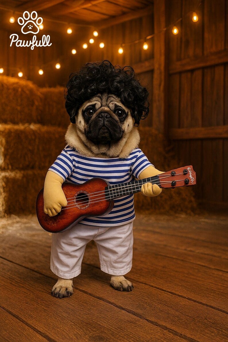 Guitar Dog and Cat Costume - Lightweight, Soft, Funny Pet Outfit - Etsy