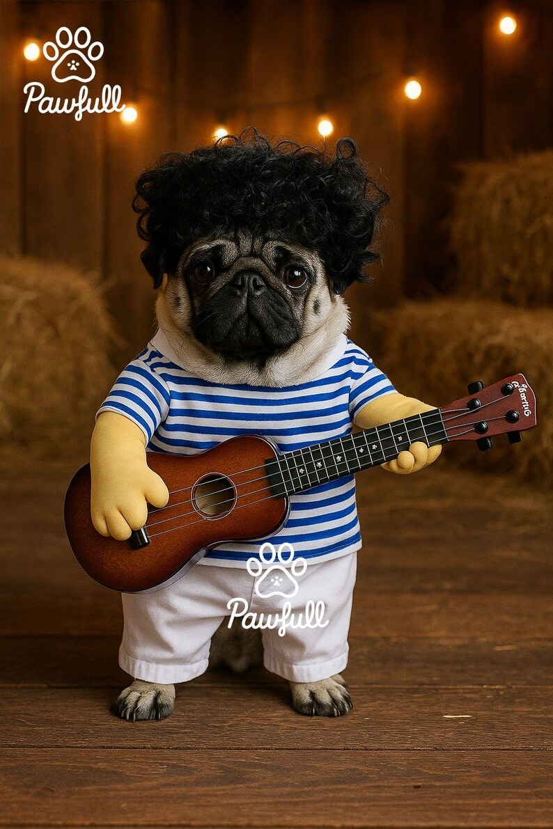 Guitar Dog and Cat Costume - Lightweight, Soft, Funny Pet Outfit - Etsy