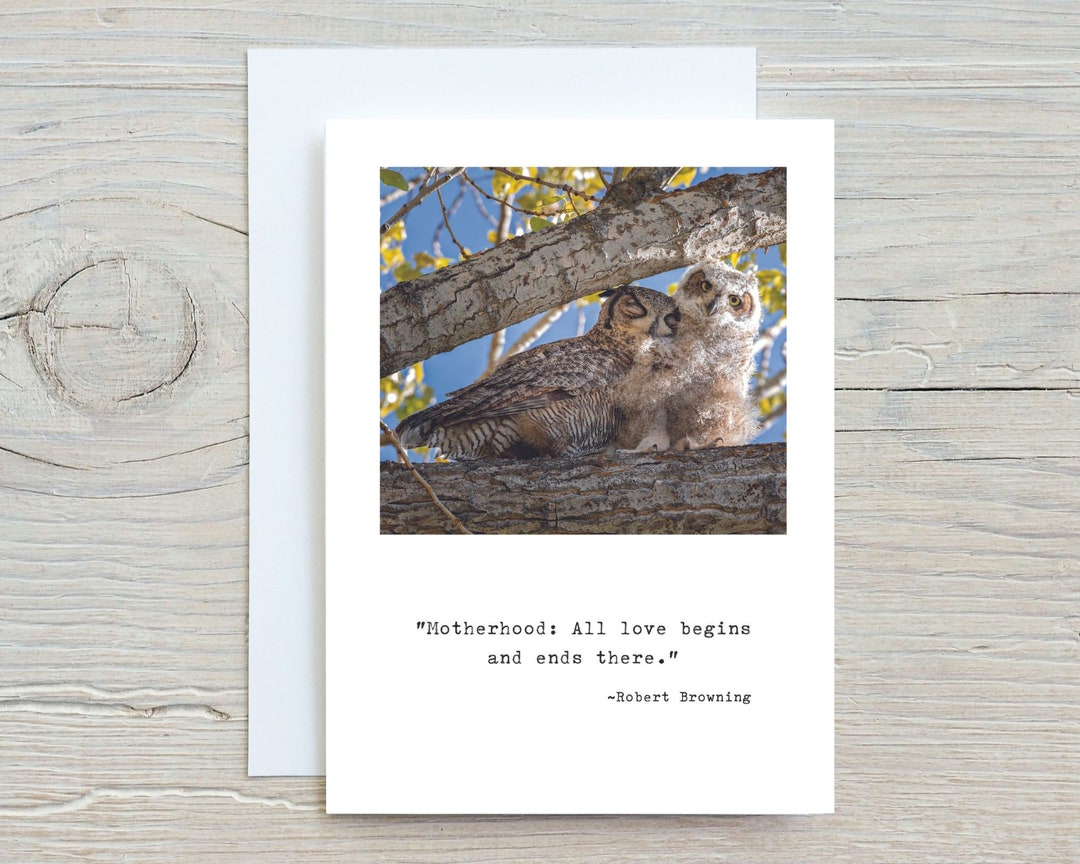 Mothers Day Card, Mothers Day, Owl, Cute Owl Card, Cards for Moms ...