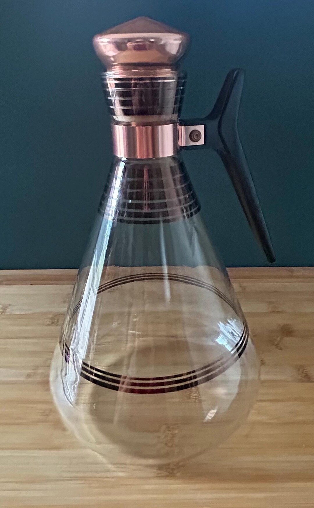 Vintage Atomic Age - Mid Century Modern Coffee Carafe/rose Gold Copper ...