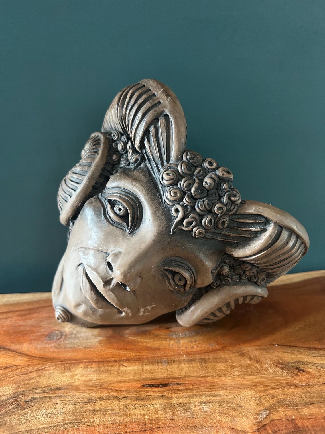 Whimsical Fantasy Satyr Wall Planter / Indoor-outdoor/stone Look Head ...
