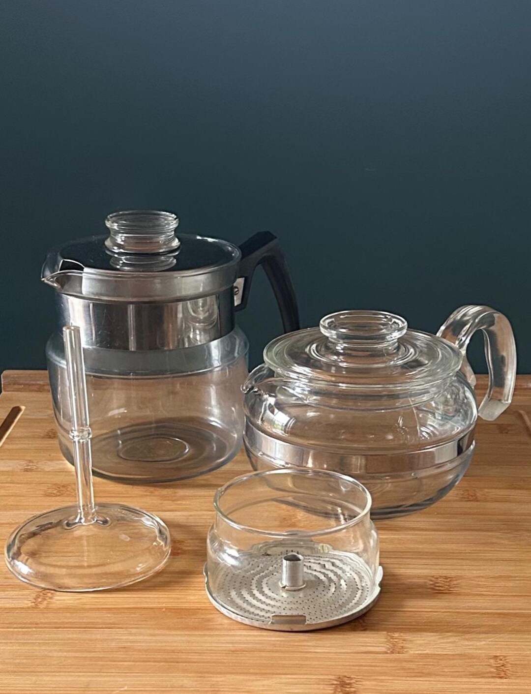 Vintage Retro Pyrex Glass Flameware/pyrex Coffee Pot/perculator/kettle ...