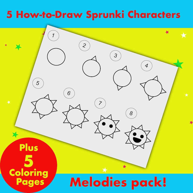 Sprunki Color Pages - Etsy
