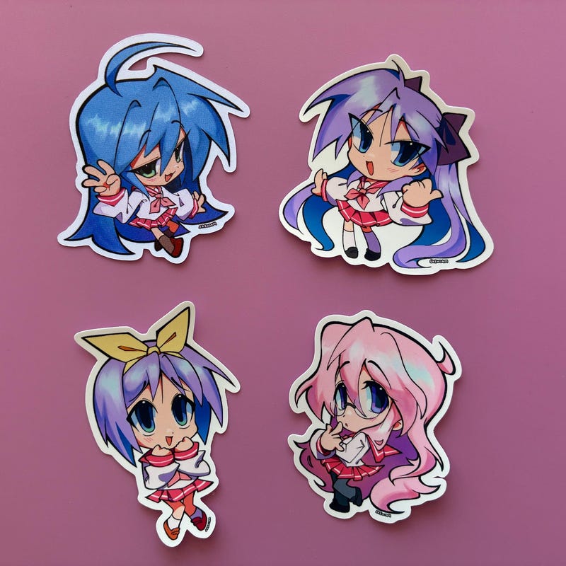 Lucky Star Anime Stickers - Etsy