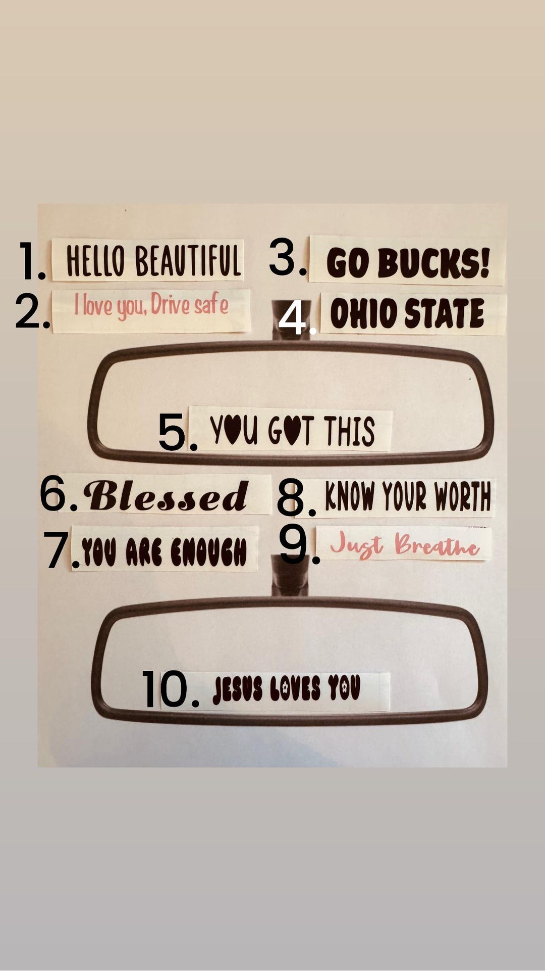 Girlee Girl Review Mirror Decals - Etsy