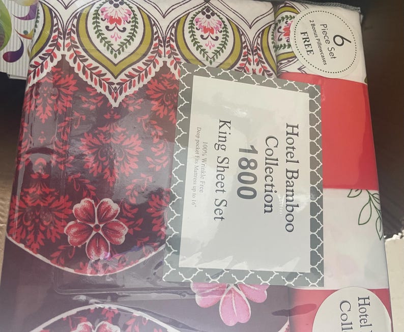 Hotel Bamboo Collection 1800 King Sheet Set - Etsy