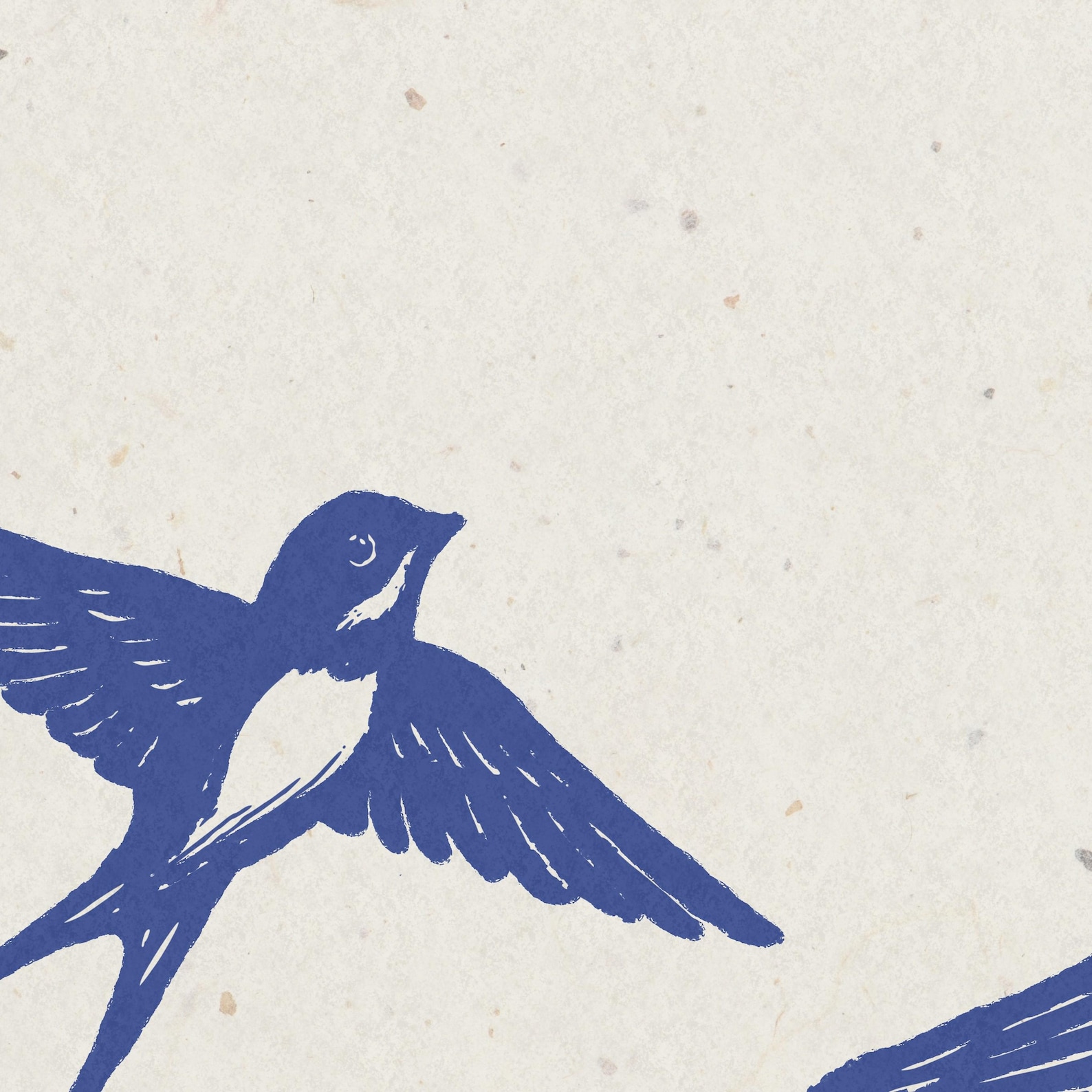 Blue Swallow Birds Art Print, Blue and White Wall Art, Minimalist ...