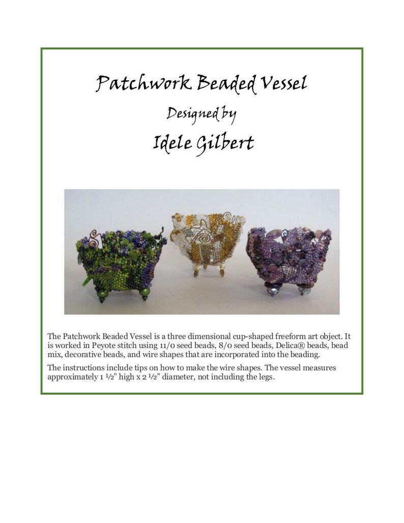 Patchwork Free Form Beaded Vessel Tutorial - Etsy