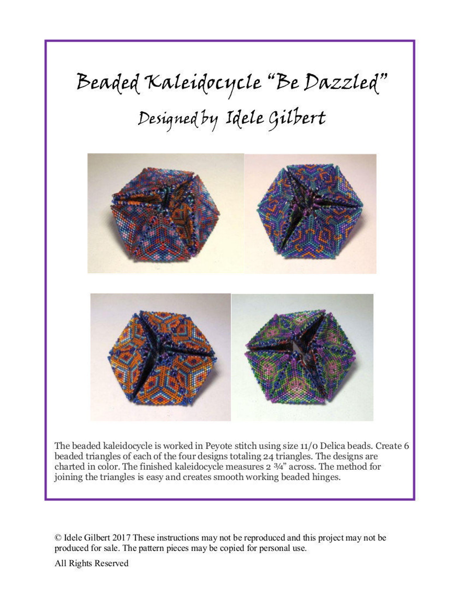 Beaded Kaleidocycle be Dazzled Tutorial - Etsy