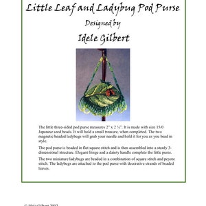 Little Leaf and Ladybug Pod Purse Tutorial - Etsy