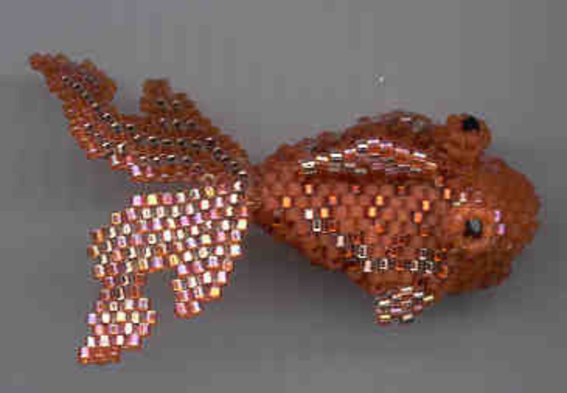Three Dimensional Beaded Peyote Koi Fish Tutorial - Etsy