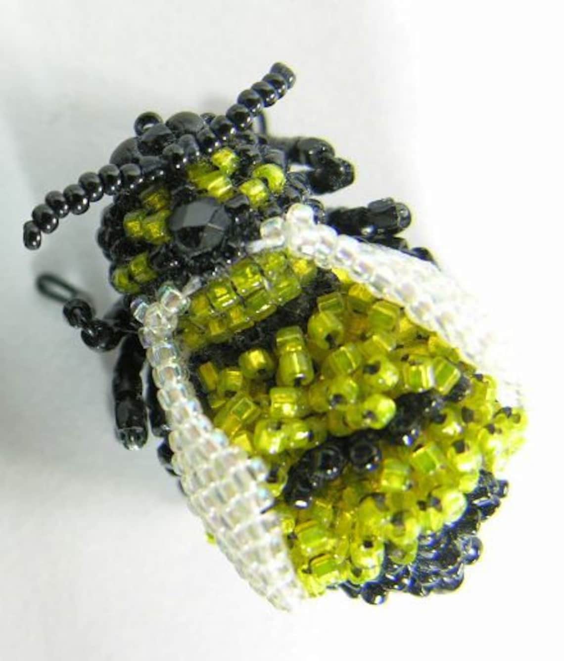 Three Dimensional Bumblebee Beaded Bead Tutorial - Etsy