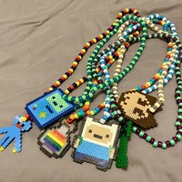 COWGIRL FROG NECKLACE | Pink Pony Toad | Festival/rave/trading Perler ...