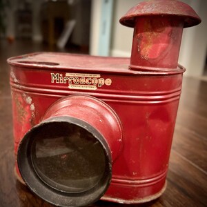 Vintage Mirroscope Viewer – Red Tin Optical Toy From Cleveland, Ohio ...