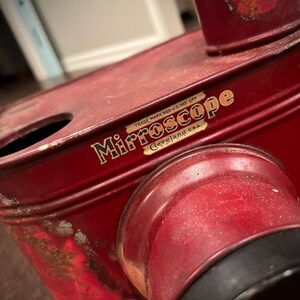 Vintage Mirroscope Viewer – Red Tin Optical Toy From Cleveland, Ohio ...