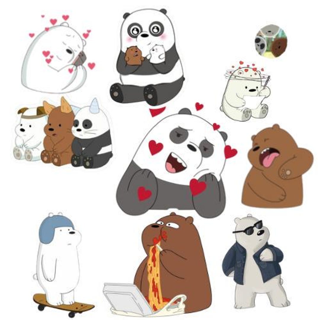 We Bare Bears SVG Bundle | Grizzly, Panda, Ice Bear Cartoon SVG | Cute ...