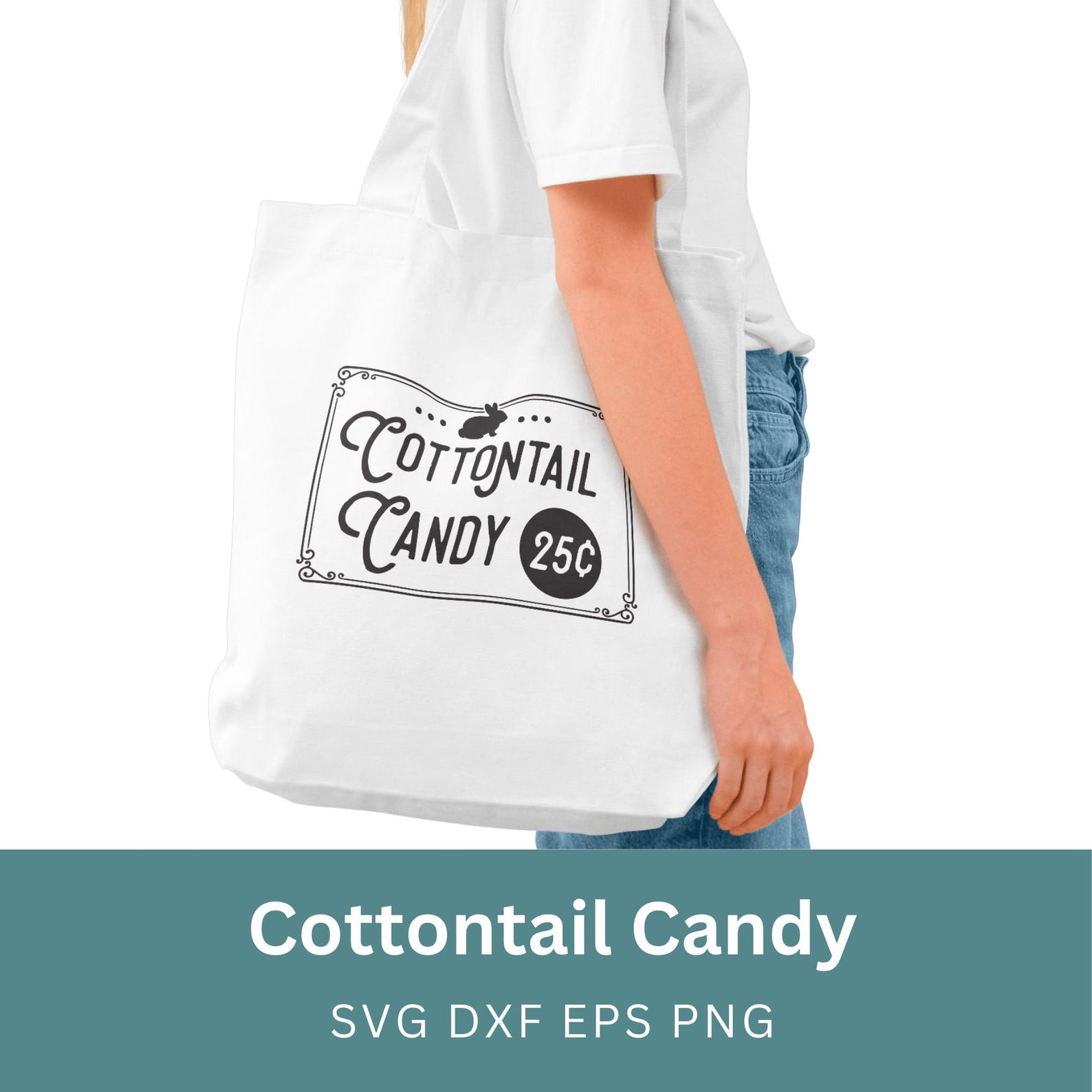 Vintage Easter “cottontail Candy” Sign SVG. Farmhouse 25 Cent Candy ...