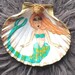 Handpainted Seashell Mermaid With Red Hair Shell Art Ring Dish - Etsy