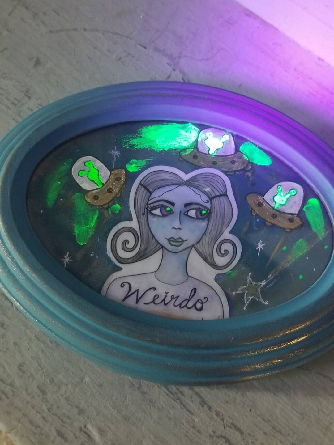 Creepy Cute Alien Attack Wood Jewelry Storage Music Box Weirdo - Etsy