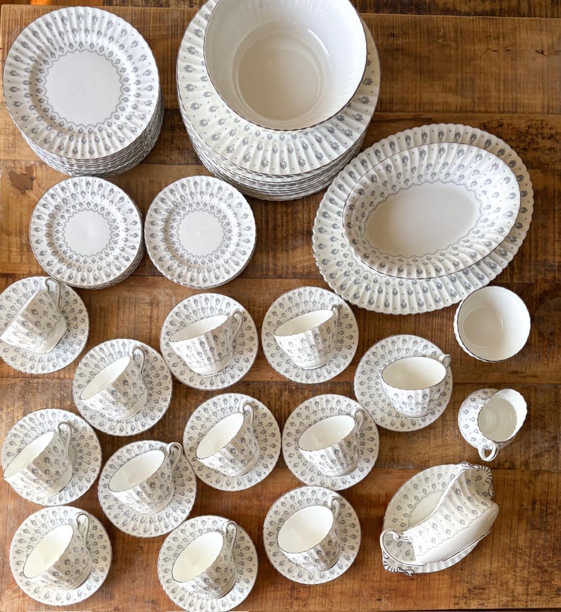 Vintage Paragon Regency China Set: Floral Bone China Dinnerware - Etsy