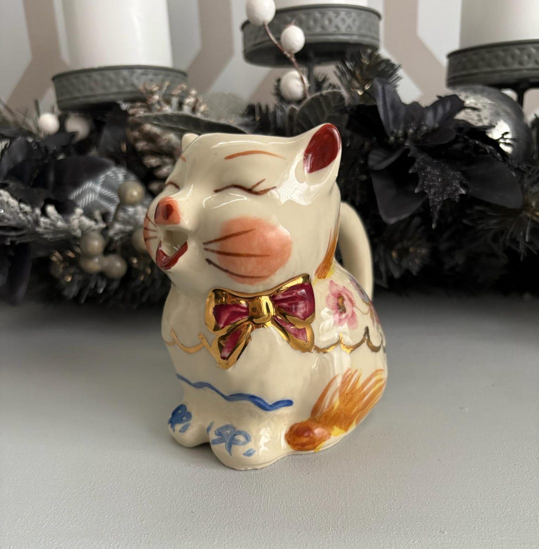 Extremely Rare Vintage Puss ’n Boots Ceramic Cat Pitcher – Patented USA ...