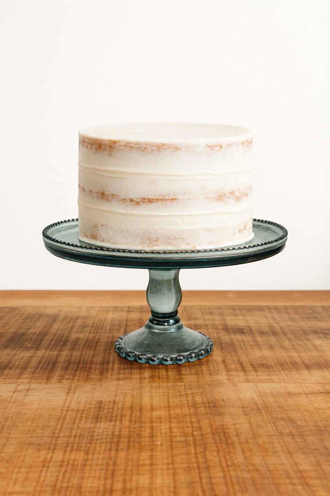 Vintage Jeanette Glass Harp Cake Stand, Ice Blue Elegant Dessert ...