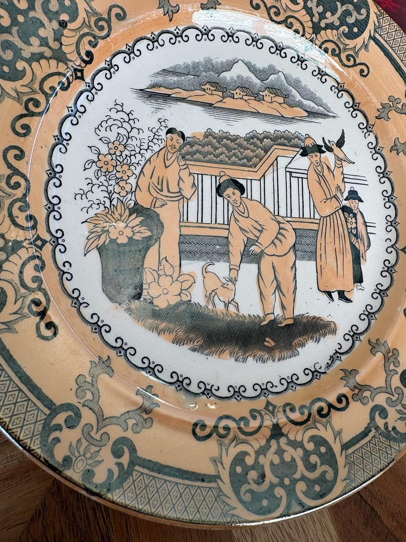 Antique Petrus Regout Maastricht Plate – SANA Pattern, Chinoiserie ...