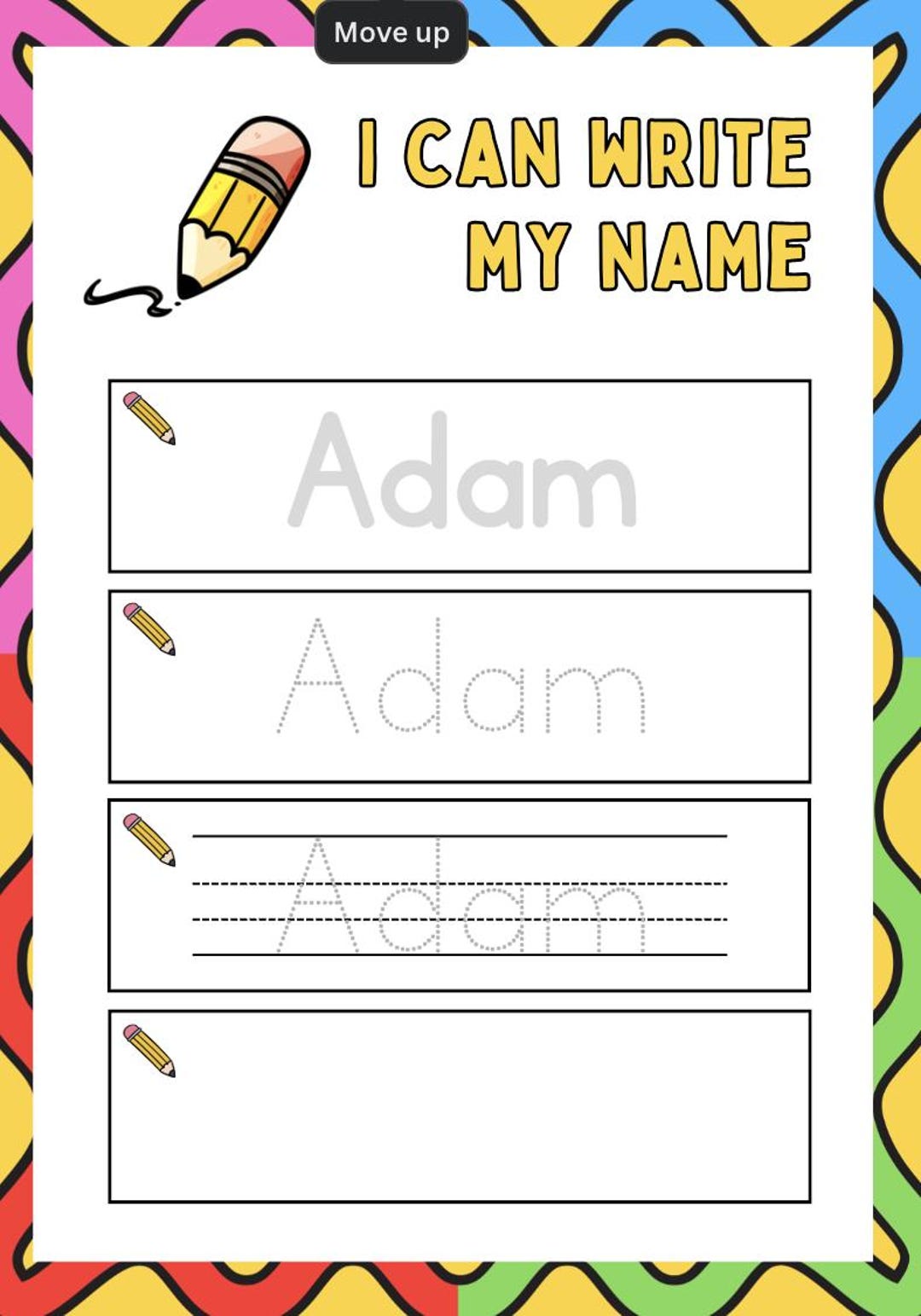 Personalised Name Tracing Worksheet - Custom Handwriting Practice ...