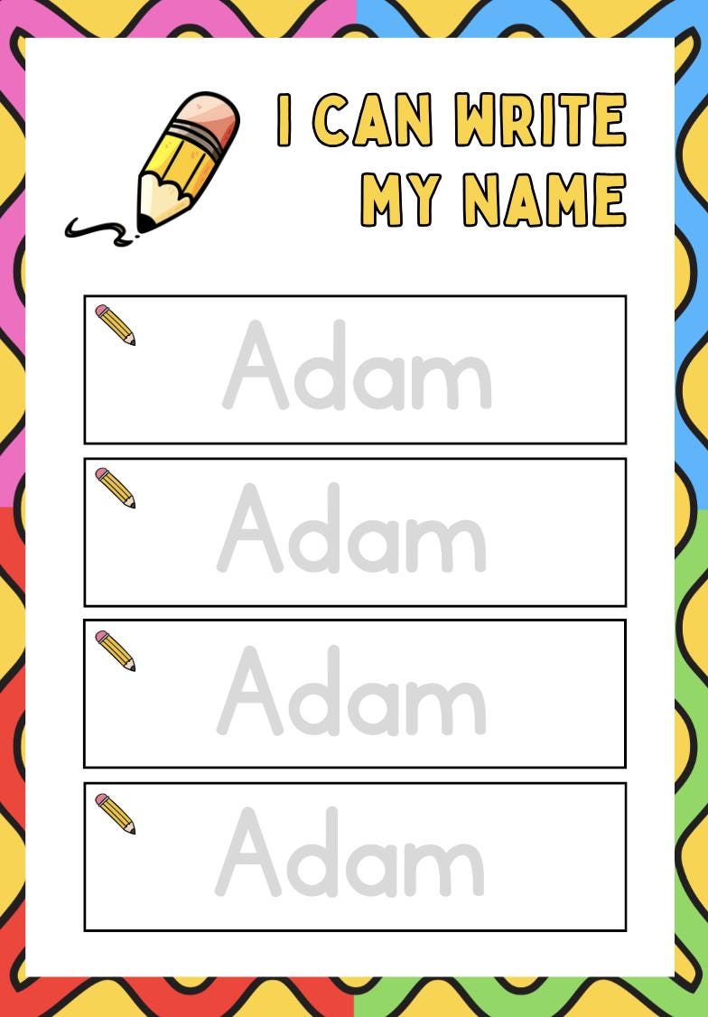 Personalised Name Tracing Worksheet - Custom Handwriting Practice ...