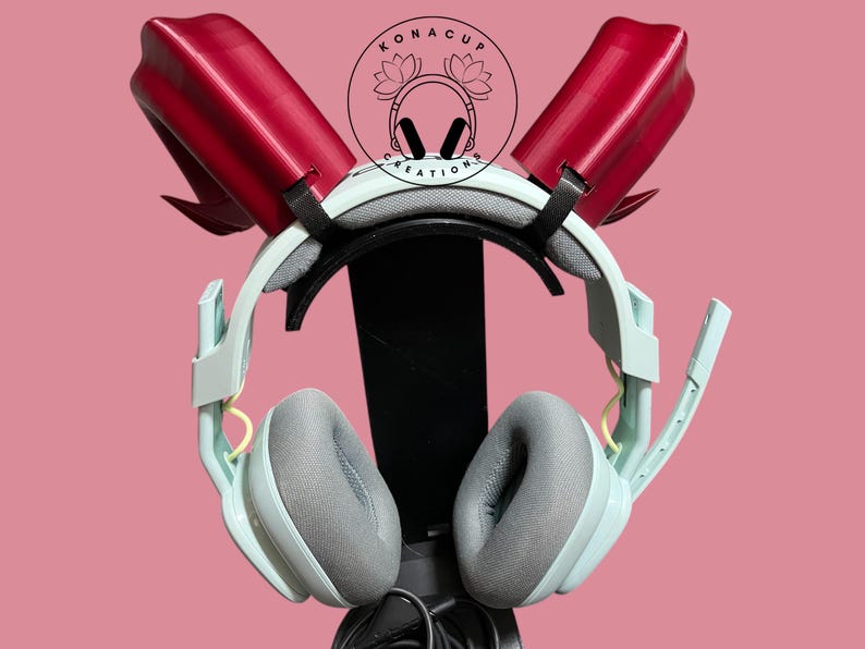 3D Print Swirly Horns Headset Decor, Gamer Headphones Accessory (STL ...