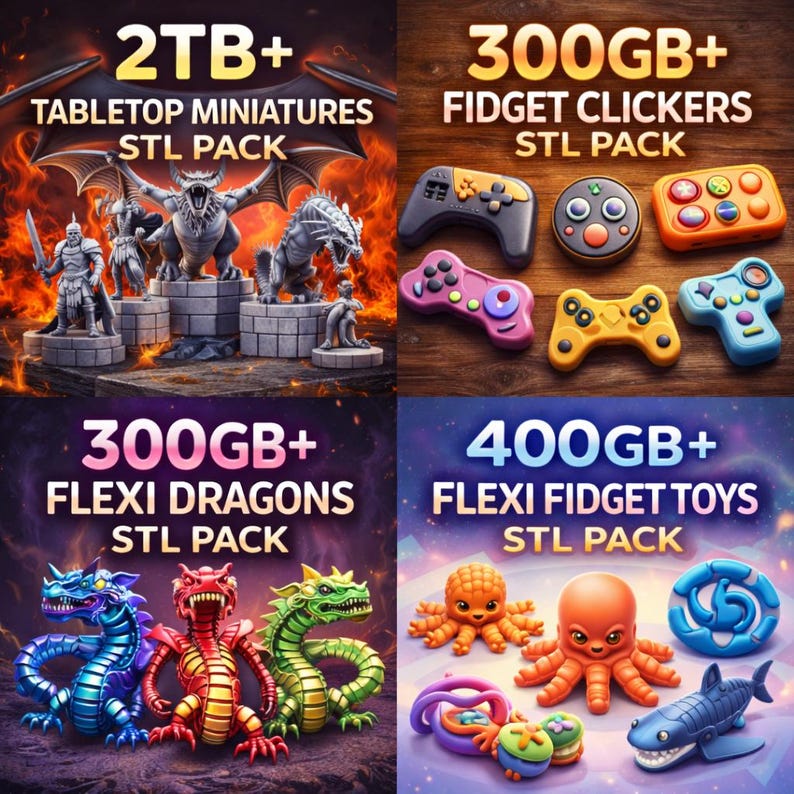 200,000+ 3D Print Files | Ultimate STL Mega Bundle 2026 | Anime ...