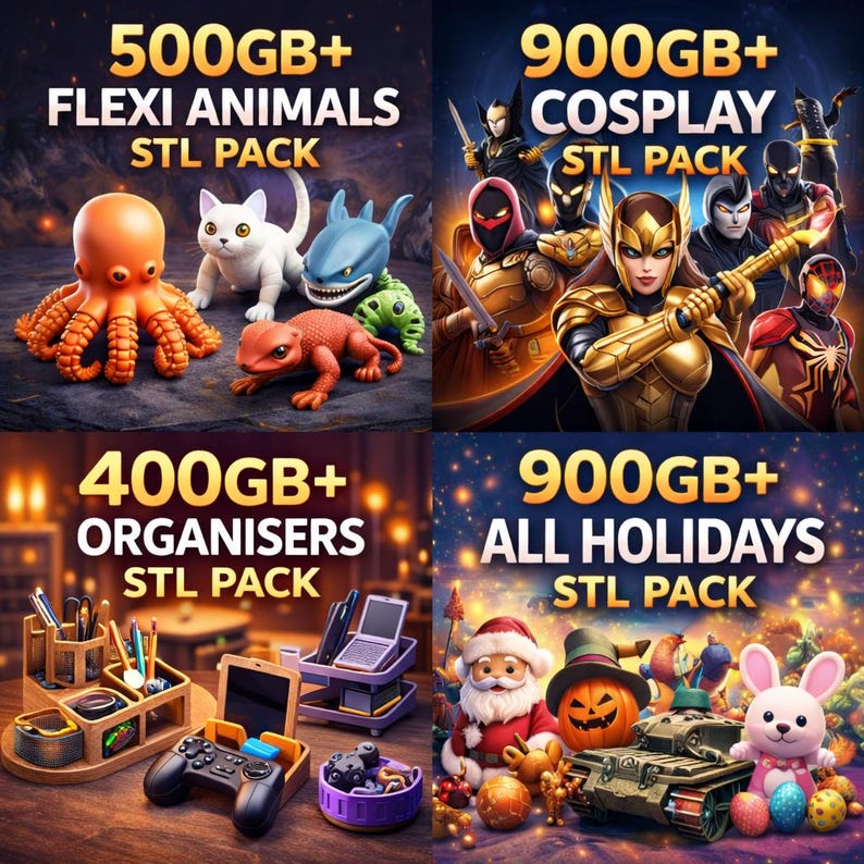 200,000+ 3D Print Files | Ultimate STL Mega Bundle 2026 | Anime ...