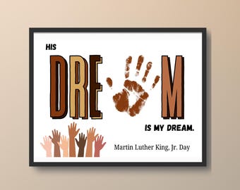 Martin Luther King Jr Day Unity Quote Handprint Template Keepsake - Etsy