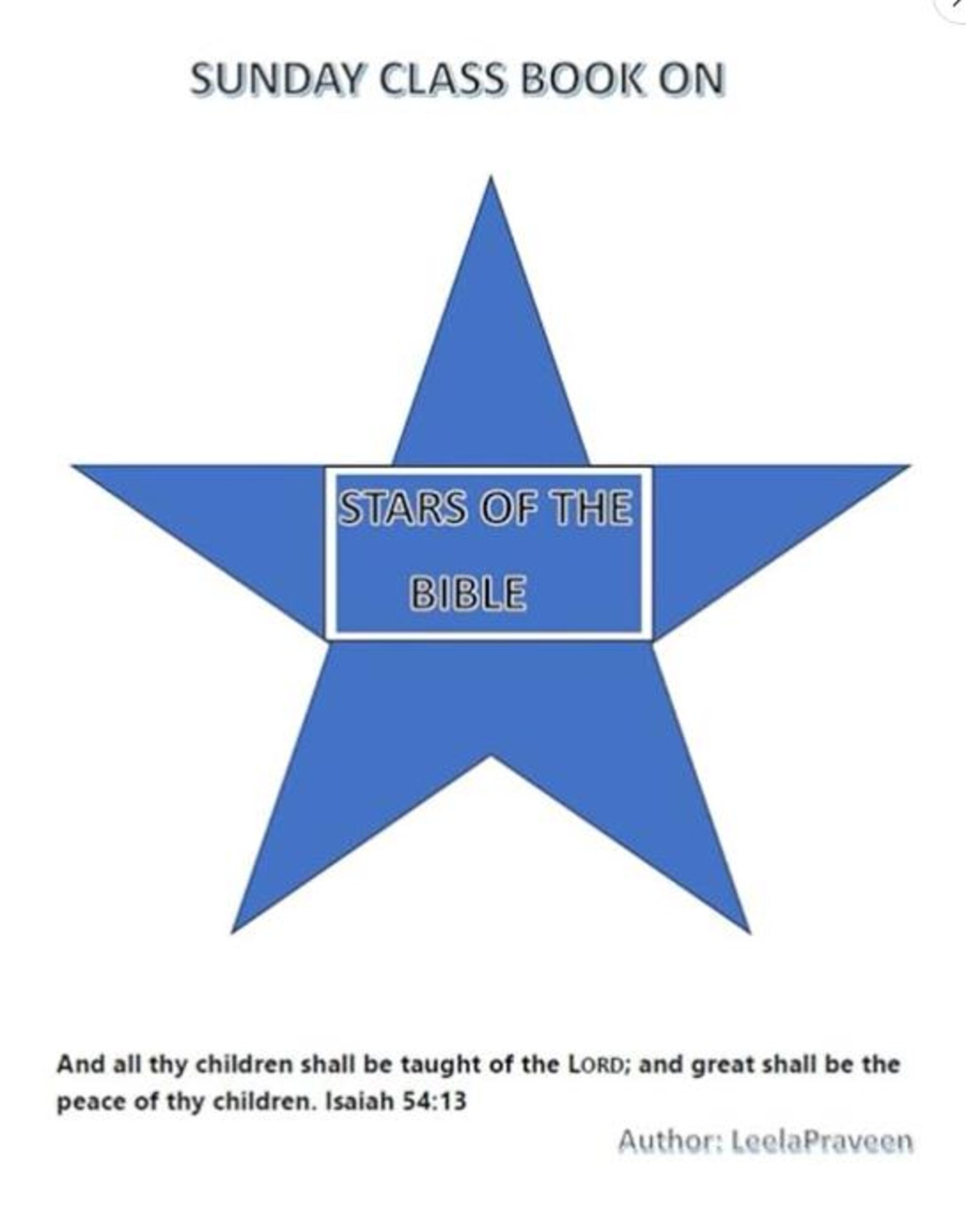 Stars of the Bible - Student Work Book - Etsy