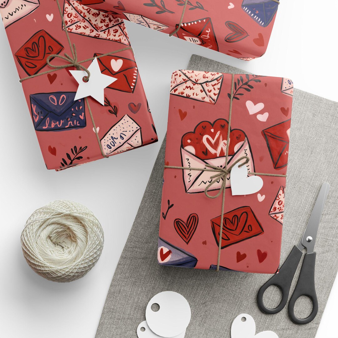 Love Letters Valentine Wrapping Paper - Etsy