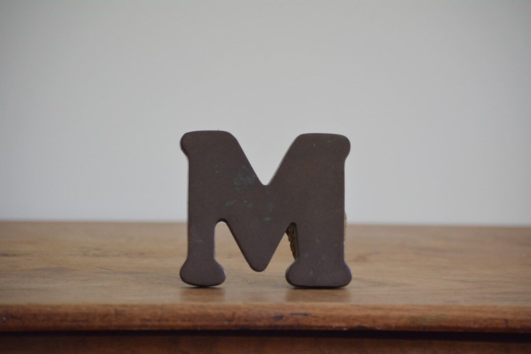 Vintage Letters Vintage Letter M Letter M Solid Brass - Etsy