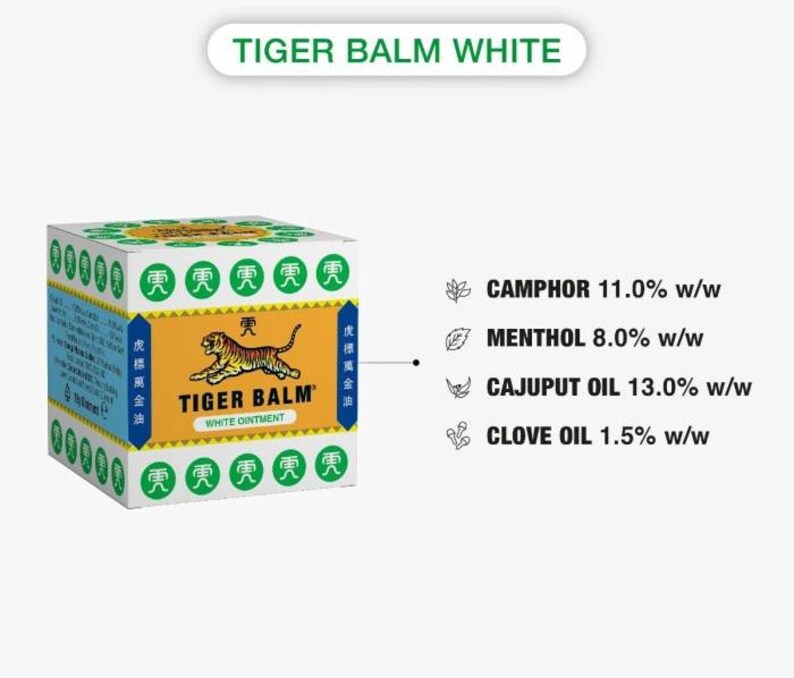Tiger Balm White 30g Ointment | Traditional Wellness Balm | Cooling ...