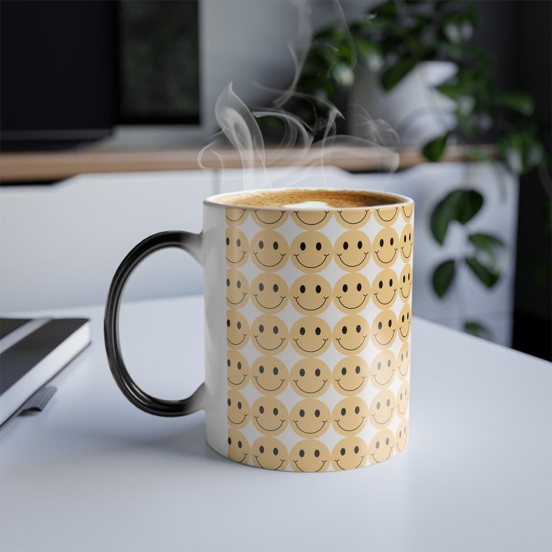 Smiley Face Color Morphing Mug - Perfect for Gifts, Home Decor, Office ...