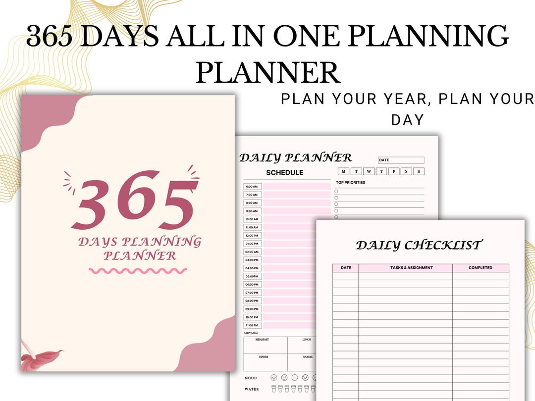 365-day Planner: Printable Daily Life Organizer (fillable PDF) - Etsy
