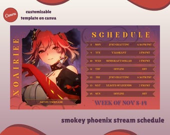 Punk Red Stream Schedule | Weekly Stream Schedule | Vtuber Pngtuber ...