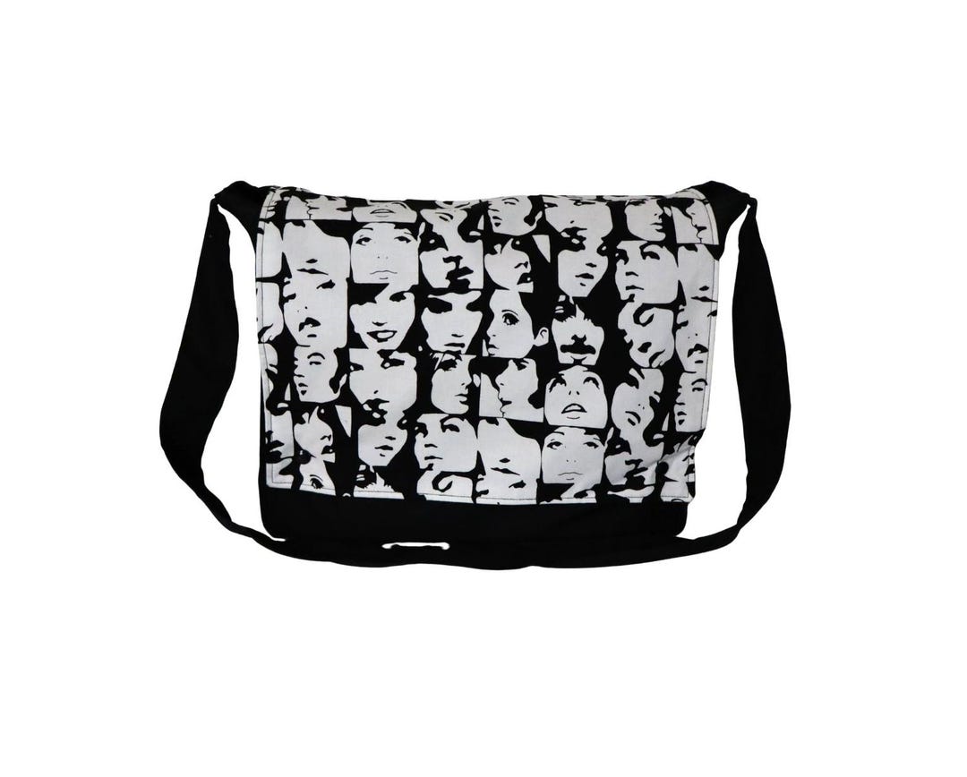Large Fabric Messenger Bag Women Adjustable Strap With Fun Print - Etsy