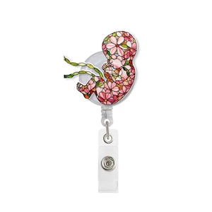 Floral Fetus Badge Reel, L&D Nurse Gift, Labor Delivery Nurse Accessory ...