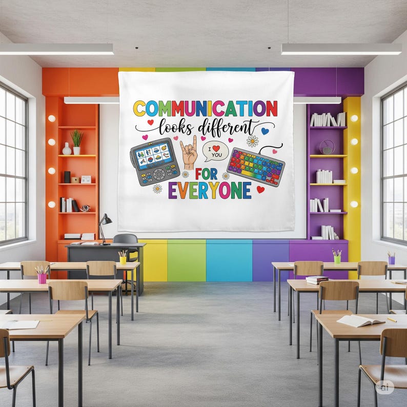 Inclusive Classroom Banner: AAC, ASL, Special Ed Teacher Decor - Etsy