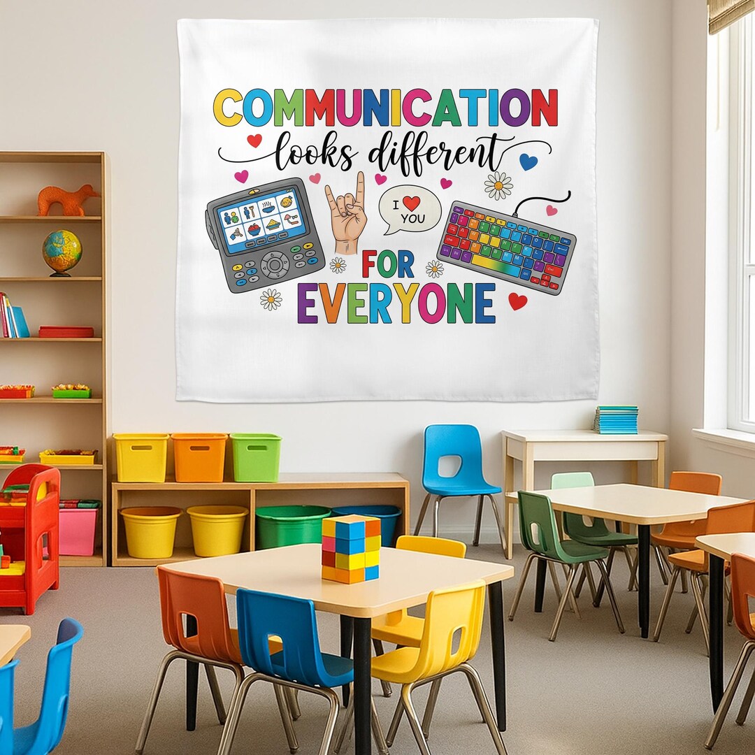 Inclusive Classroom Banner: AAC, ASL, Special Ed Teacher Decor - Etsy