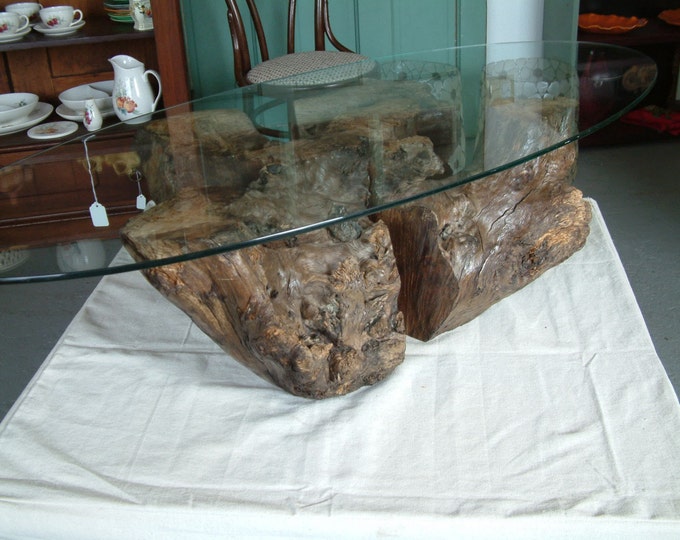 Myrtle Wood Stump Coffee Table Base - Etsy